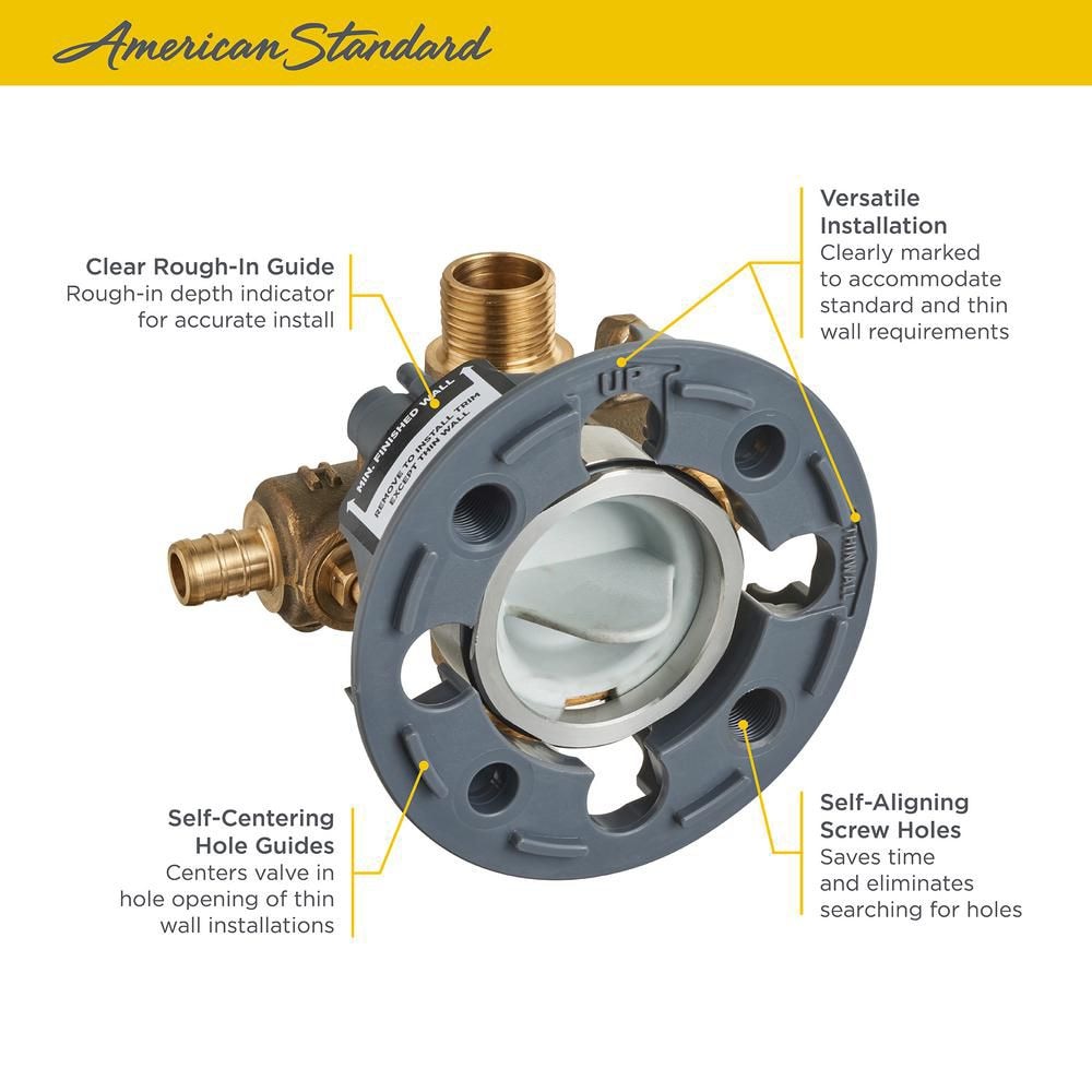 Flash Shower Rough-in Valve with PRX Inlet Elbows and Universal Outlet