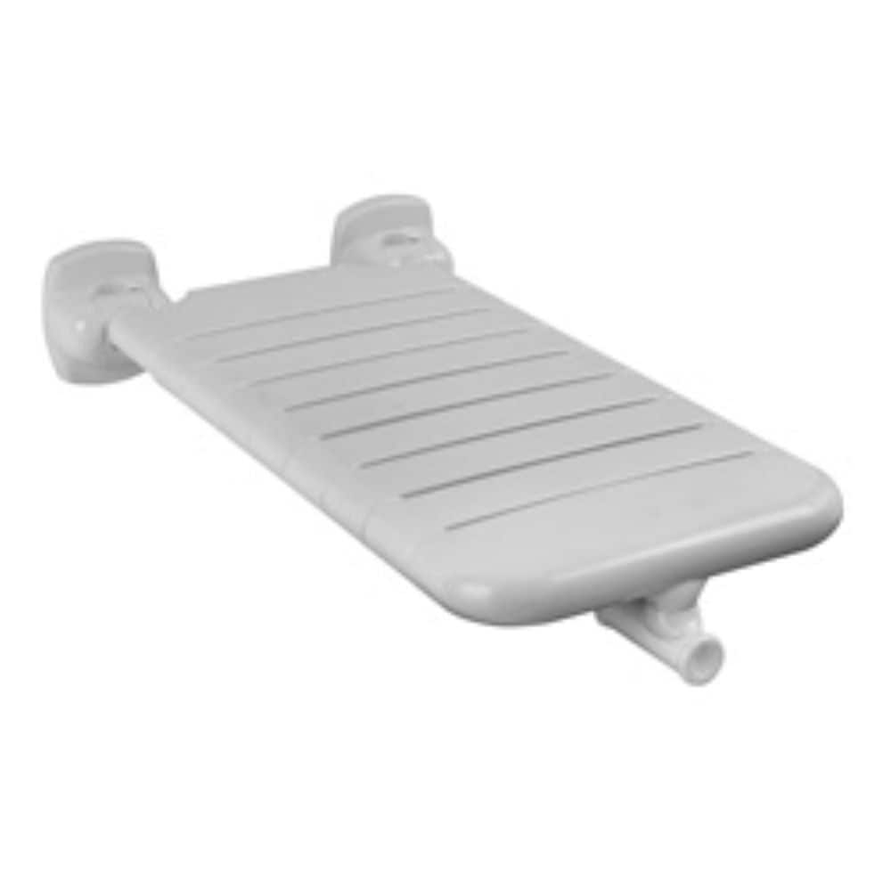 Extended Folding Bathtub Bench in White
